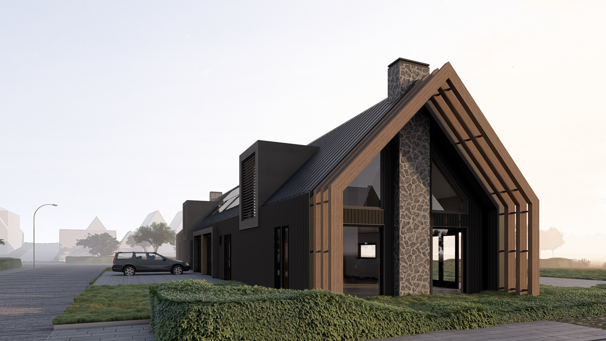 2-onder-1-kapwoning van hout - Geldersche Woningbouw